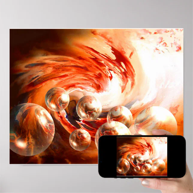 Abstract Digital Design Poster | Zazzle