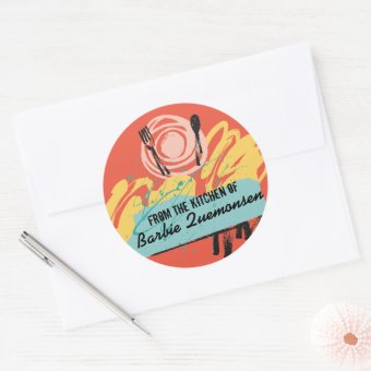 Abstract dinner plate utensils from the kitchen of classic round ...