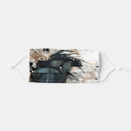 Abstract DreamWalker Horse Art by Bihrle Adult Cloth Face Mask | Zazzle