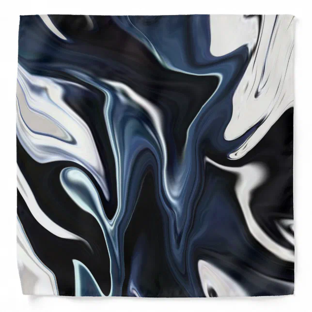 Abstract elegant fluid liquid marble flow texture bandana | Zazzle