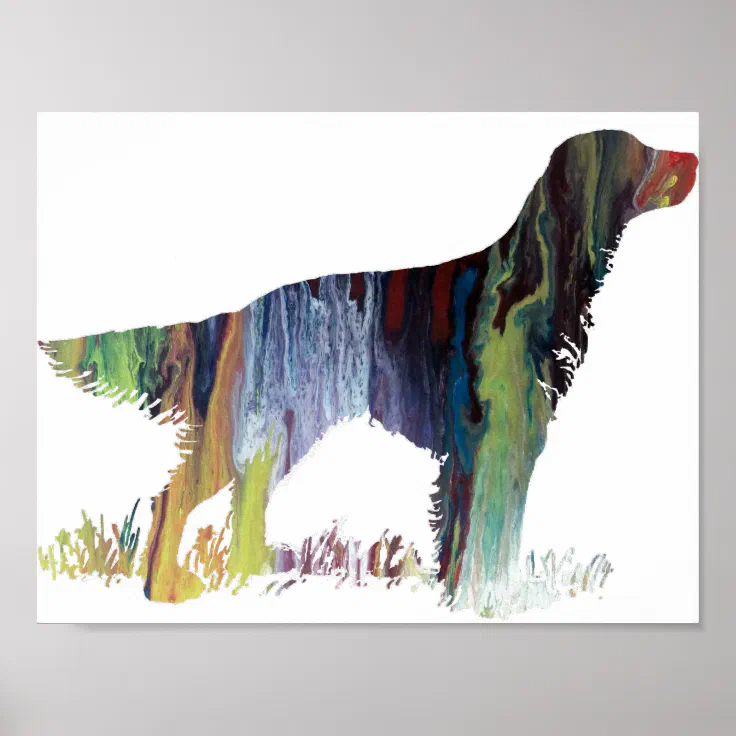 Abstract English setter silhouette Poster | Zazzle
