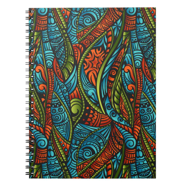 Abstract ethnic wallpaper notebook | Zazzle
