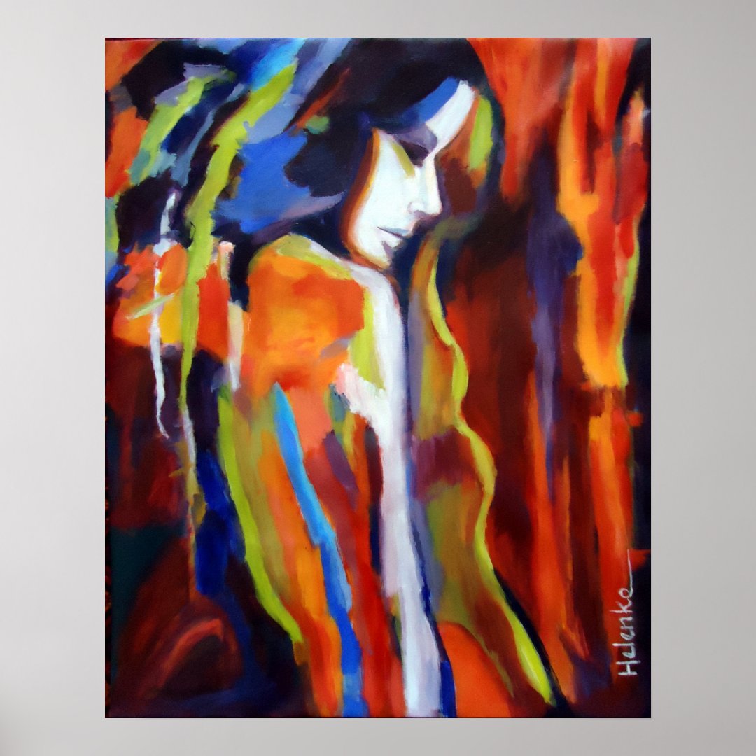 Abstract Female Figure Painting - Art prints | Zazzle