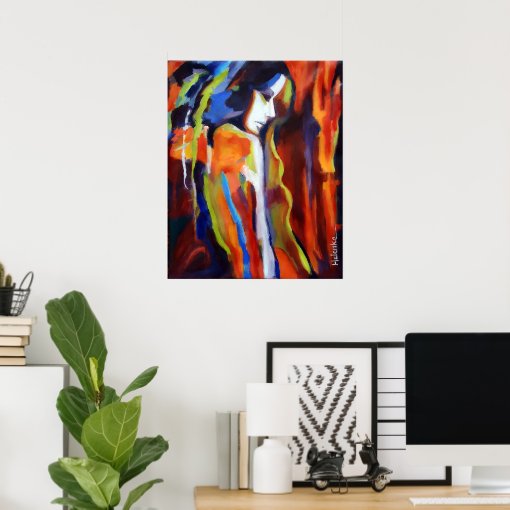 Abstract Female Figure Painting - Art prints | Zazzle