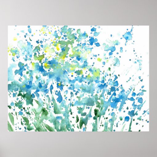 Abstract Field of Flowers Poster | Zazzle