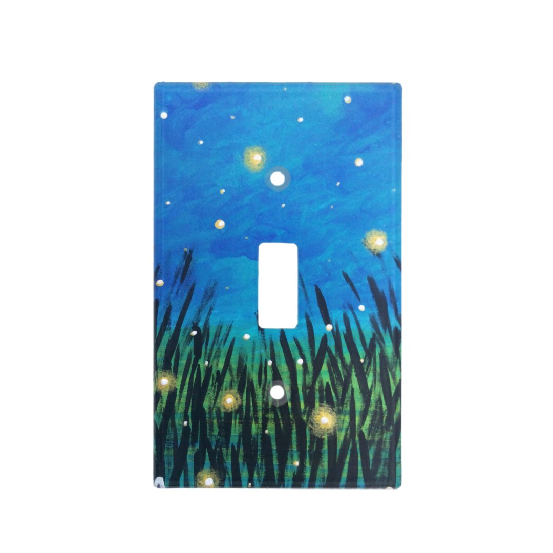 Abstract Firefly Landscape Switch Plate Cover | Zazzle