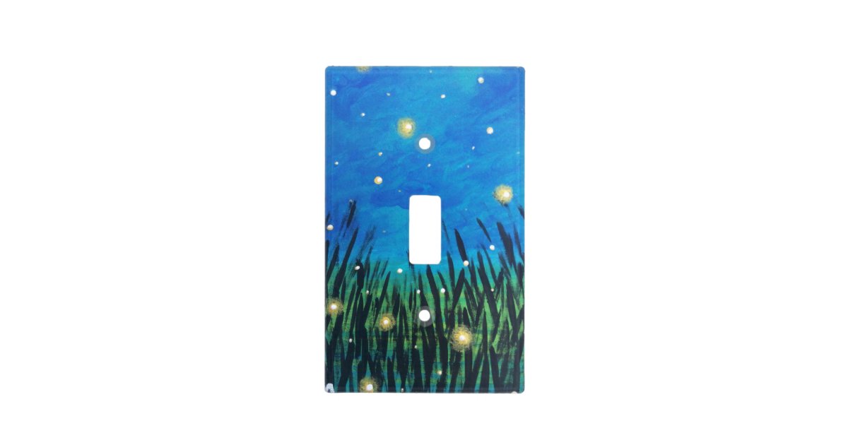 Abstract Firefly Landscape Switch Plate Cover | Zazzle