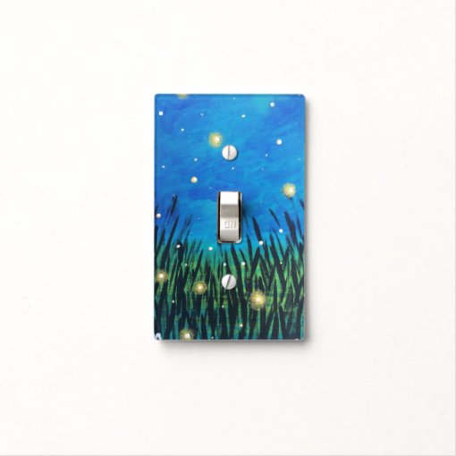 Abstract Firefly Landscape Switch Plate Cover | Zazzle