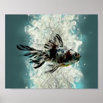 Abstract Fish design Poster | Zazzle