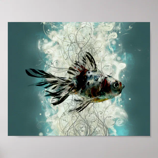 Abstract Fish design Poster | Zazzle