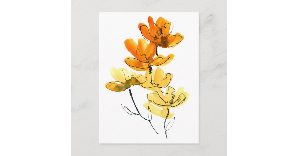 Abstract floral background postcard | Zazzle