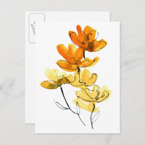 Abstract floral background postcard | Zazzle