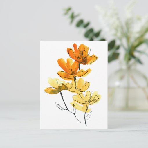 Abstract floral background postcard | Zazzle