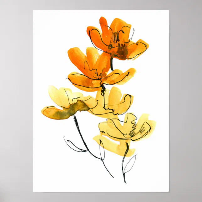 Abstract floral background poster | Zazzle