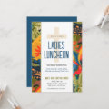 Abstract Floral Ladies Church Luncheon Invitation | Zazzle