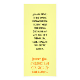 Abstract Floral Leaf Border Template Rack Card | Zazzle