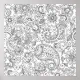 Abstract floral paisley coloring Poster | Zazzle