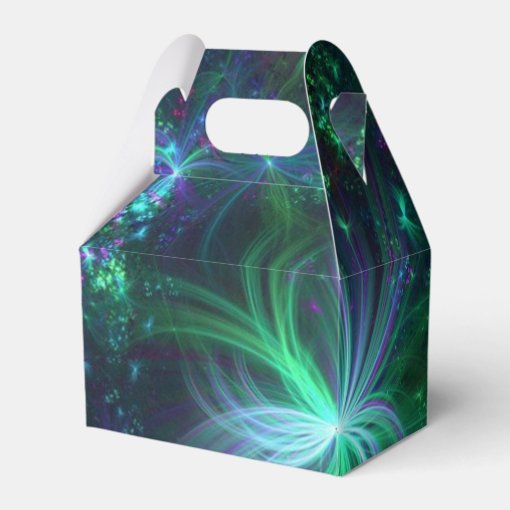 Abstract Floral Pattern Gable Favor Box | Zazzle