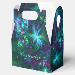 Abstract Floral Pattern Gable Favor Box | Zazzle