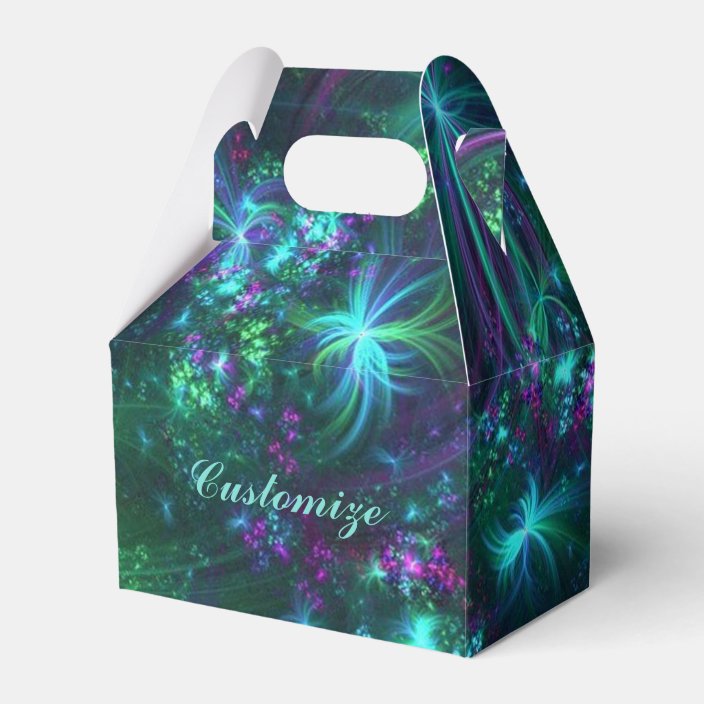 Abstract Floral Pattern Gable Favor Box | Zazzle.com