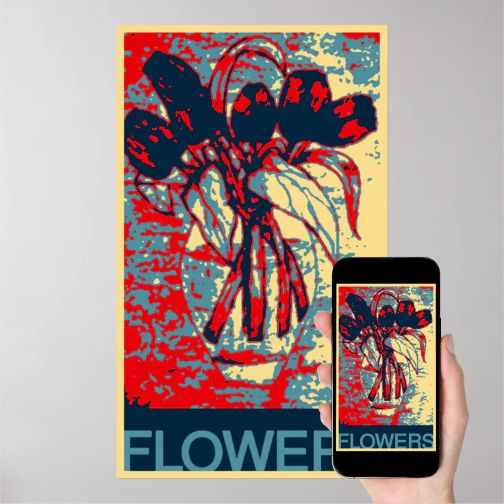 Abstract flowers in a Vase Poster | Zazzle