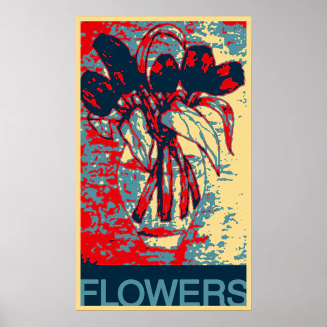 Abstract flowers in a Vase Poster | Zazzle