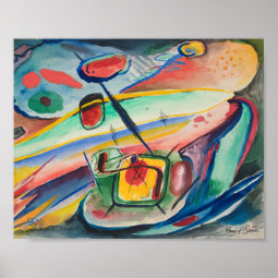 Abstract Forms | Rudolf Bauer Poster | Zazzle