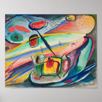 Abstract Forms | Rudolf Bauer Poster | Zazzle