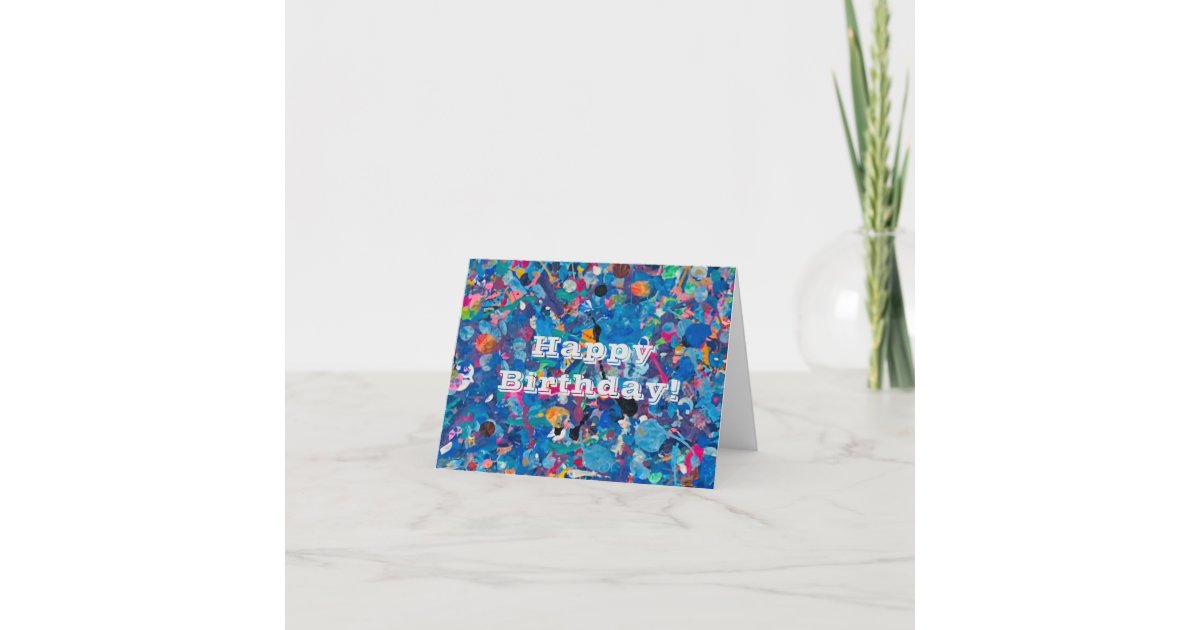 Abstract Fun Birthday Card | Zazzle