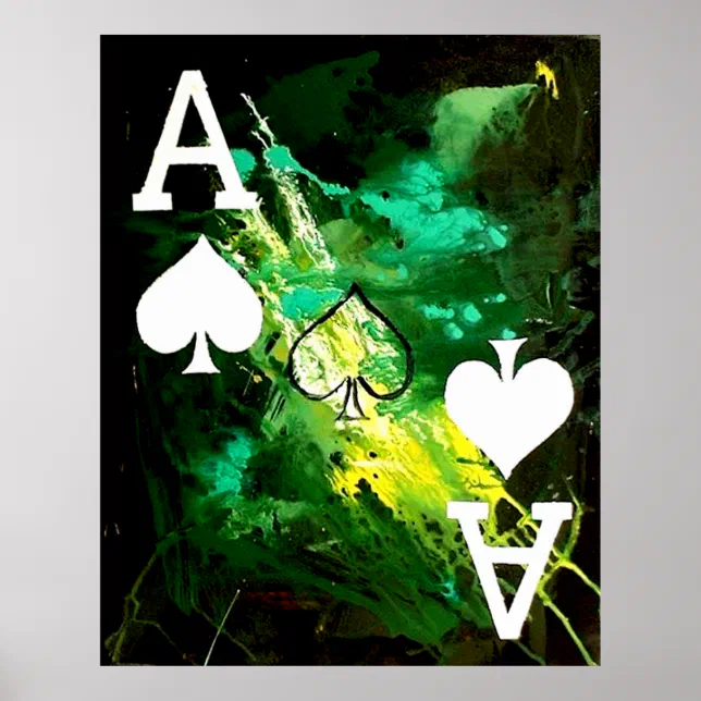 ABSTRACT GALAXY ACES OF SPADE POSTER | Zazzle