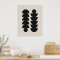 Abstract Geometric Modern Minimalist Scandinavian Poster | Zazzle