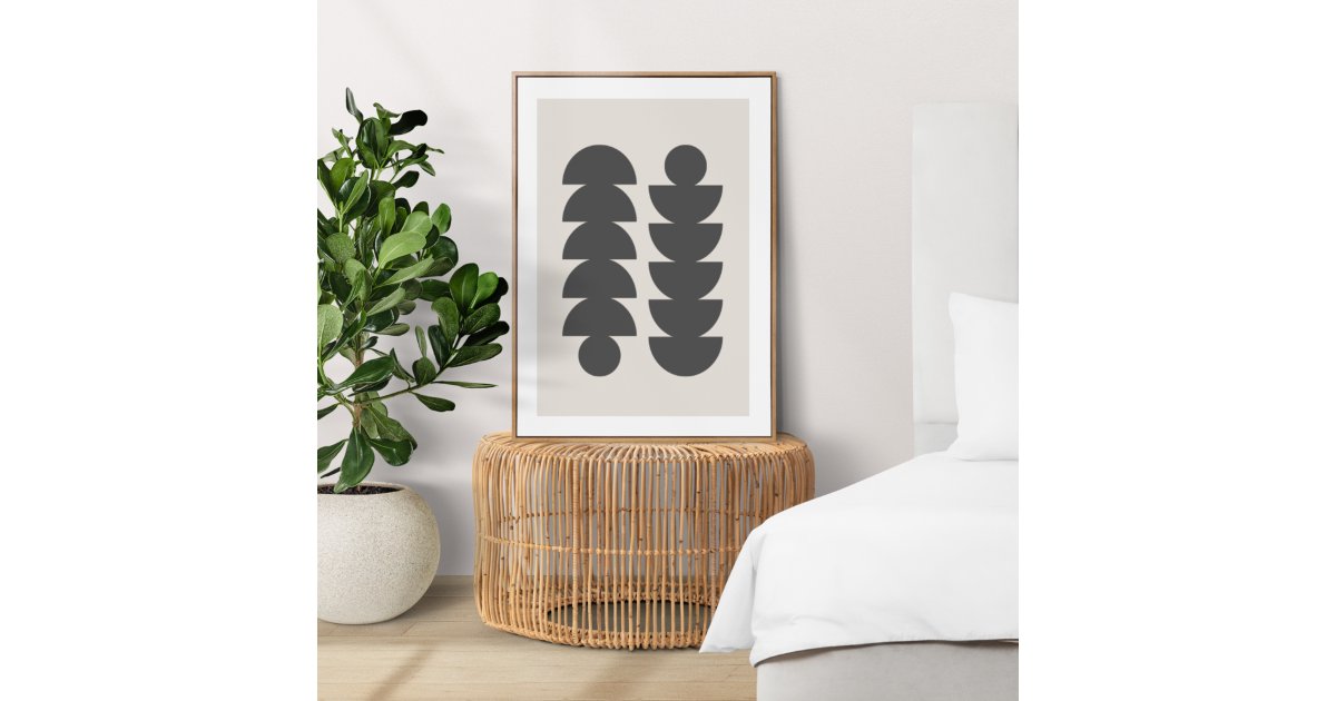 Abstract Geometric Modern Minimalist Scandinavian Poster | Zazzle