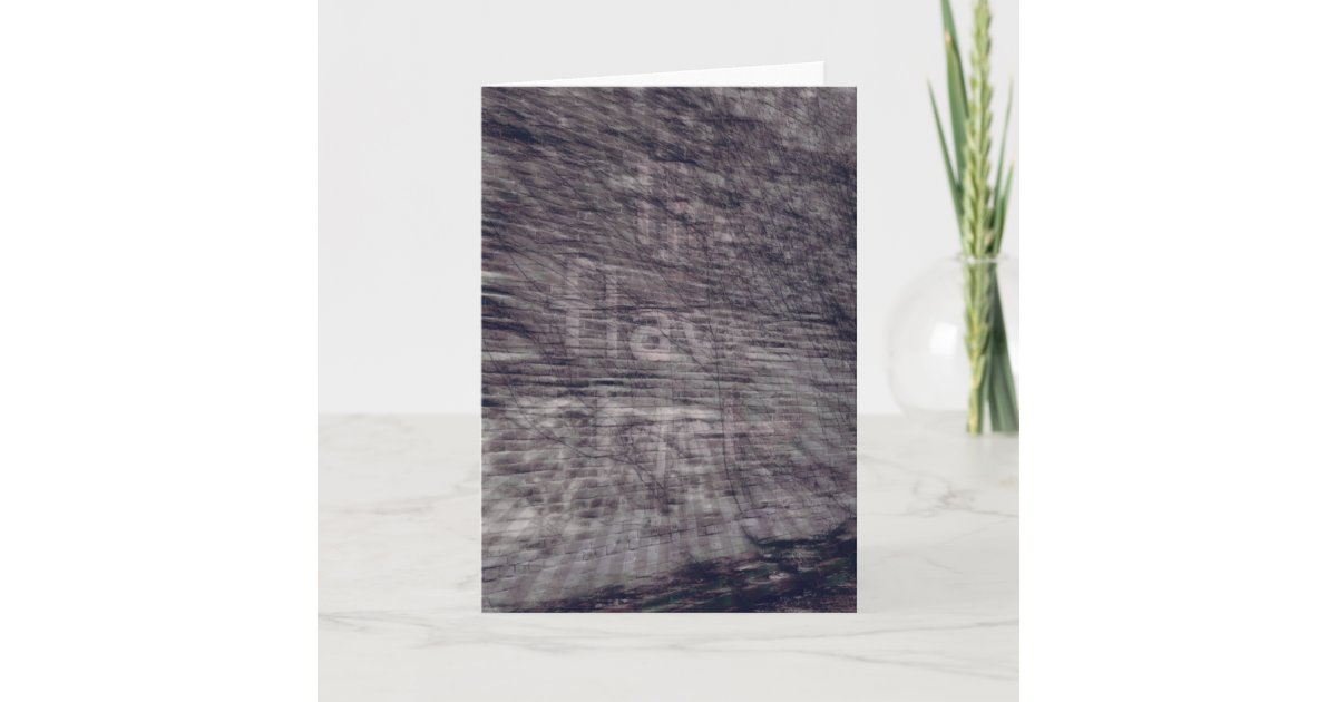 Abstract Ghost Sign on Brick Building Card | Zazzle