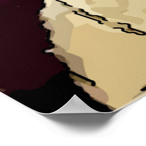 Abstract Girl Face, add or edit text Poster | Zazzle