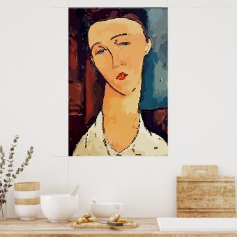 Abstract Girl Face, add or edit text Poster | Zazzle