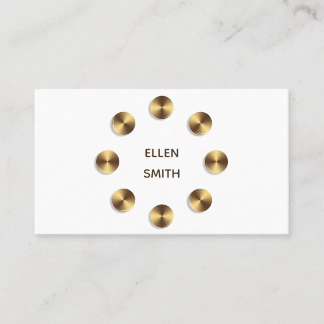 Abstract Golden Circles Element Design Business Card | Zazzle