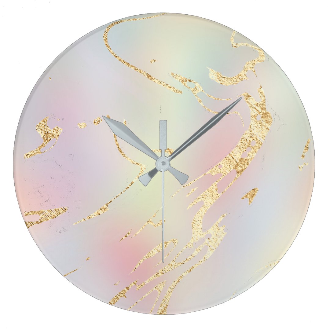 abstract gradients background large clock | Zazzle