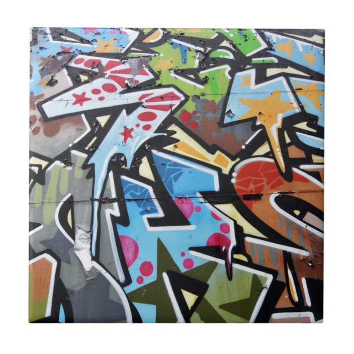 Abstract graffiti tile | Zazzle.com