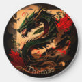 Abstract Green Dragon Wireless Charger | Zazzle