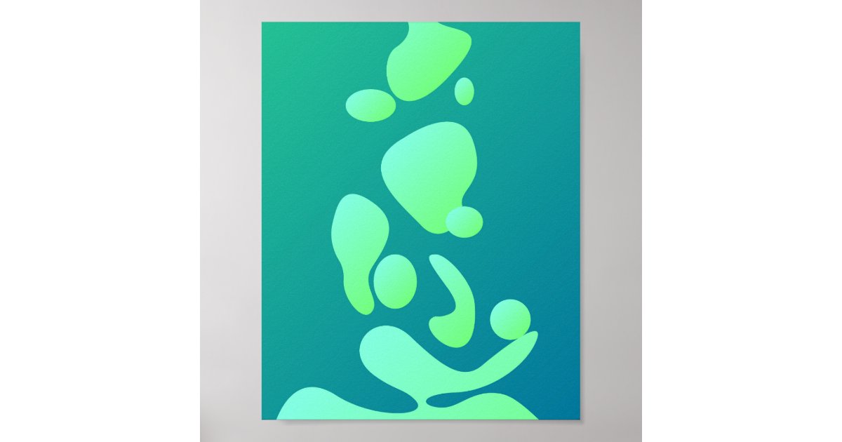 Abstract Green Lava Lamp Poster | Zazzle