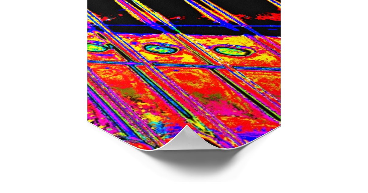Abstract Guitar Modern Pop Art Poster Rock N Roll | Zazzle