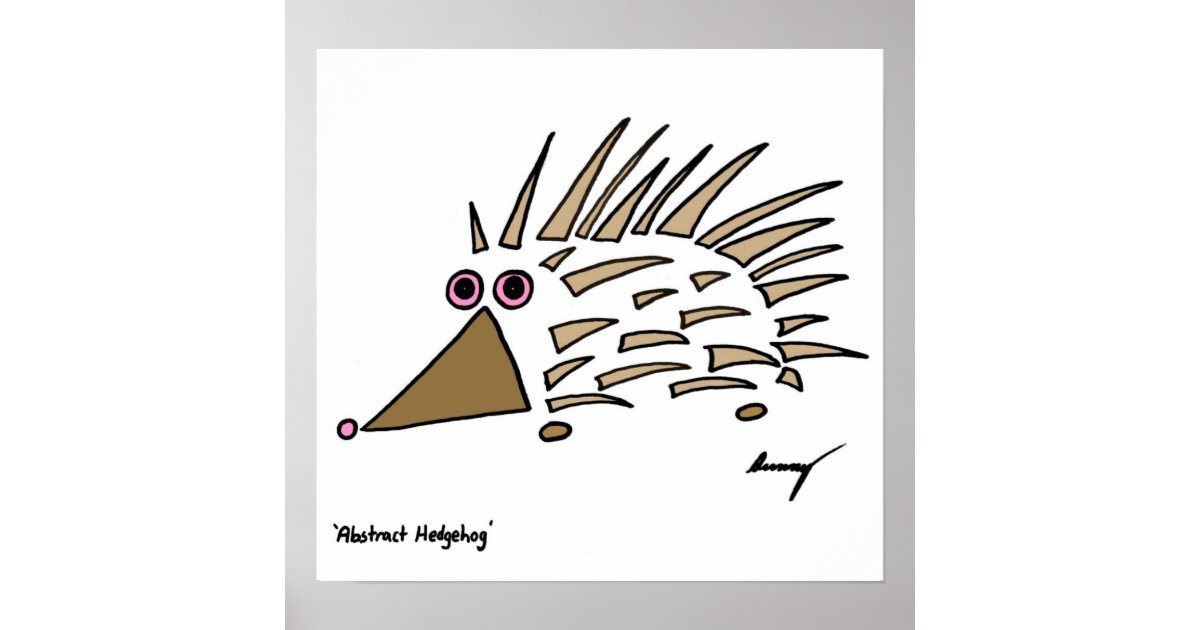 Abstract Hedgehog Poster | Zazzle