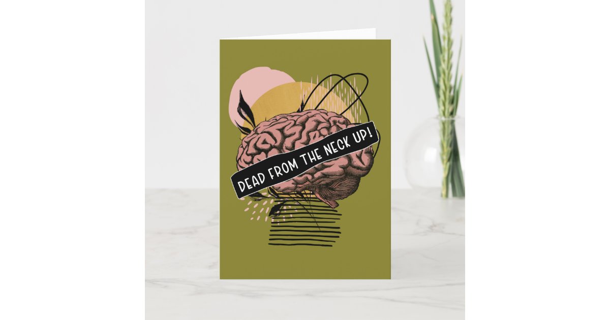 Abstract Human brain Thank You Card | Zazzle