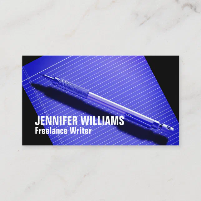 Abstract image writers style look business card | Zazzle
