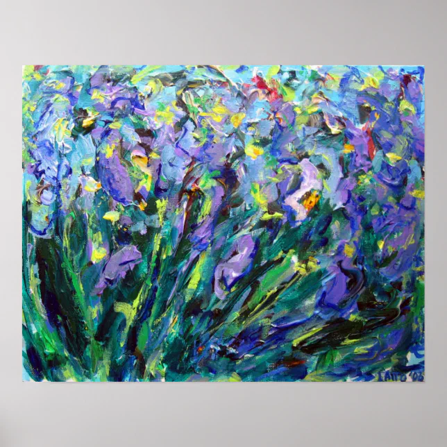 Abstract Iris Flower Fine Art Poster Prints | Zazzle