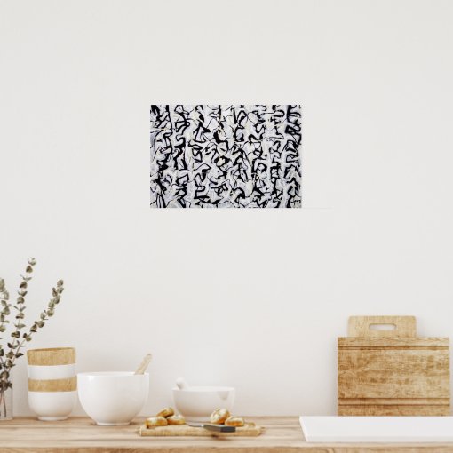 Abstract Japanese Calligraphy Poster | Zazzle