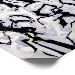 Abstract Japanese Calligraphy Poster | Zazzle