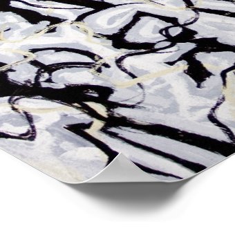 Abstract Japanese Calligraphy Poster | Zazzle