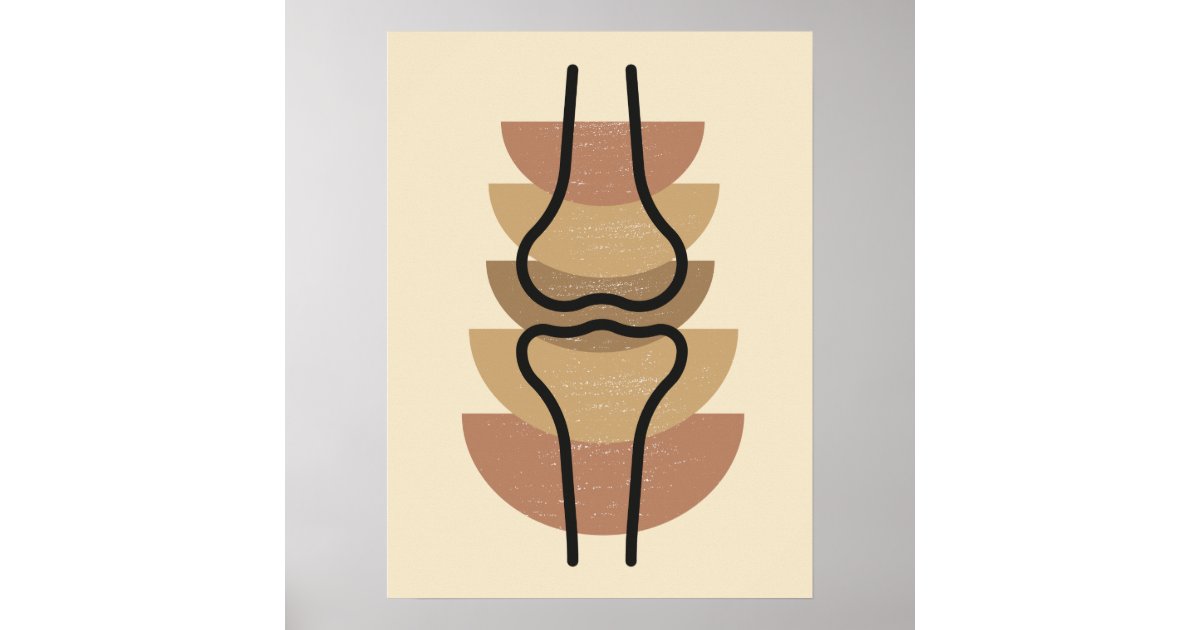 Abstract knee joint medical art poster | Zazzle