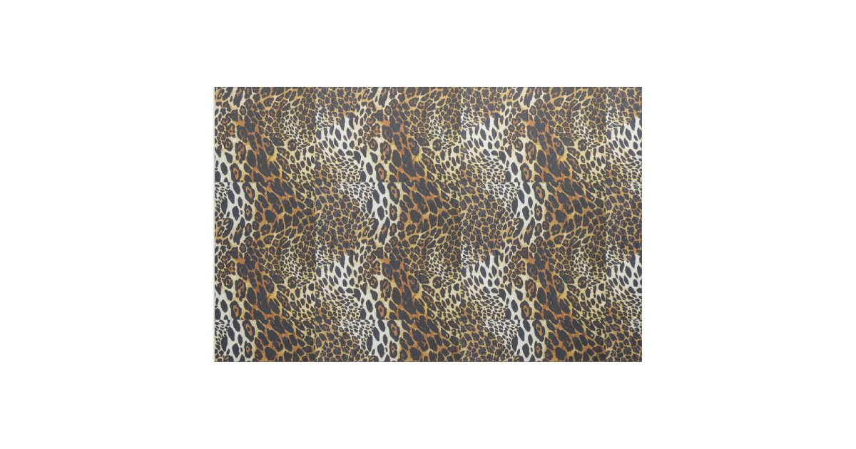 Abstract Leopard Print Pattern Fabric | Zazzle